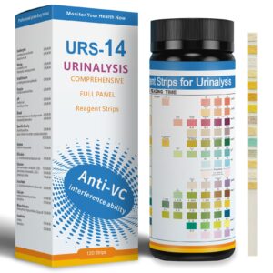 14 urs test strips for urinalysis and detection screening of uti and more, 14 panels comprehensive detection screening - for women and men home use