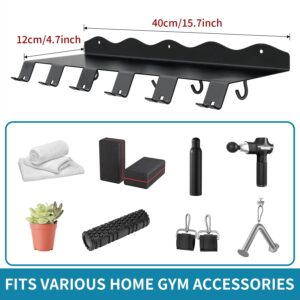 2 Pieces Tonal Accessories Shelf for Gym Wall Storage,Gym Accessory Rack Wall Mount Organizer,Storage Shelves Workout Metal Shelf Holder