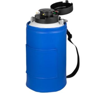 VEVOR Liquid Nitrogen Container 10L Aluminum Alloy Liquid Nitrogen Tank Cryogenic Container with 6 Canisters and Carry Bag