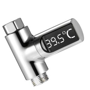 water thermometer digital shower thermometer 5~85°c digital thermometer, with 360° rotating thermometer led water meter shower water thermometer for elderly children