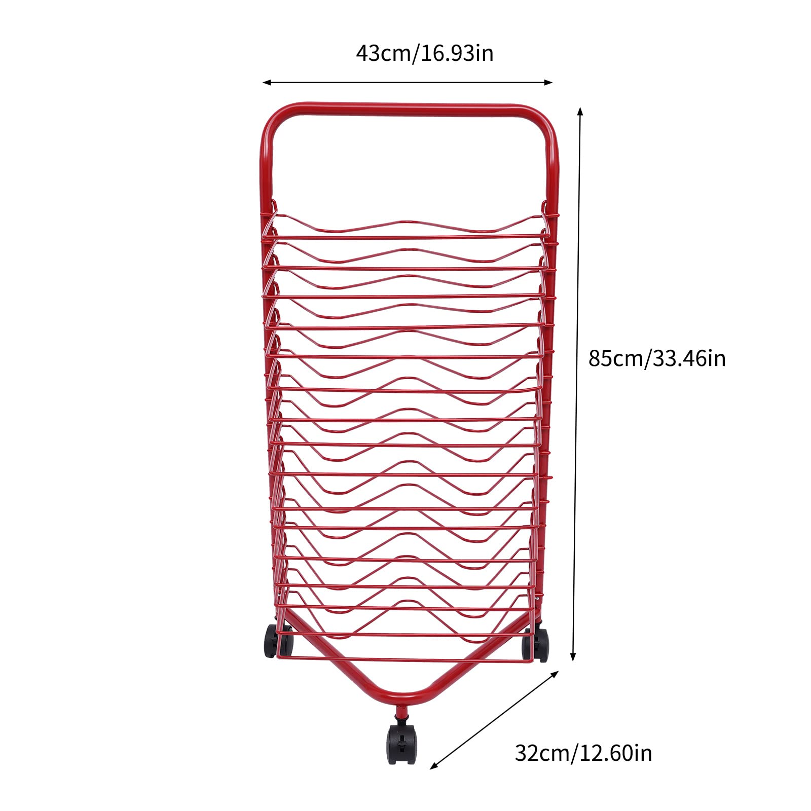 Art Drying Rack, Art Drying Rack For Classroom, Studios Art Drying Rack, Artwork Storage Display Rack W/ Wheels, Mounting Holes, Rounded Corners, Stack Rack For Painting, Drawings(16 Shelves)