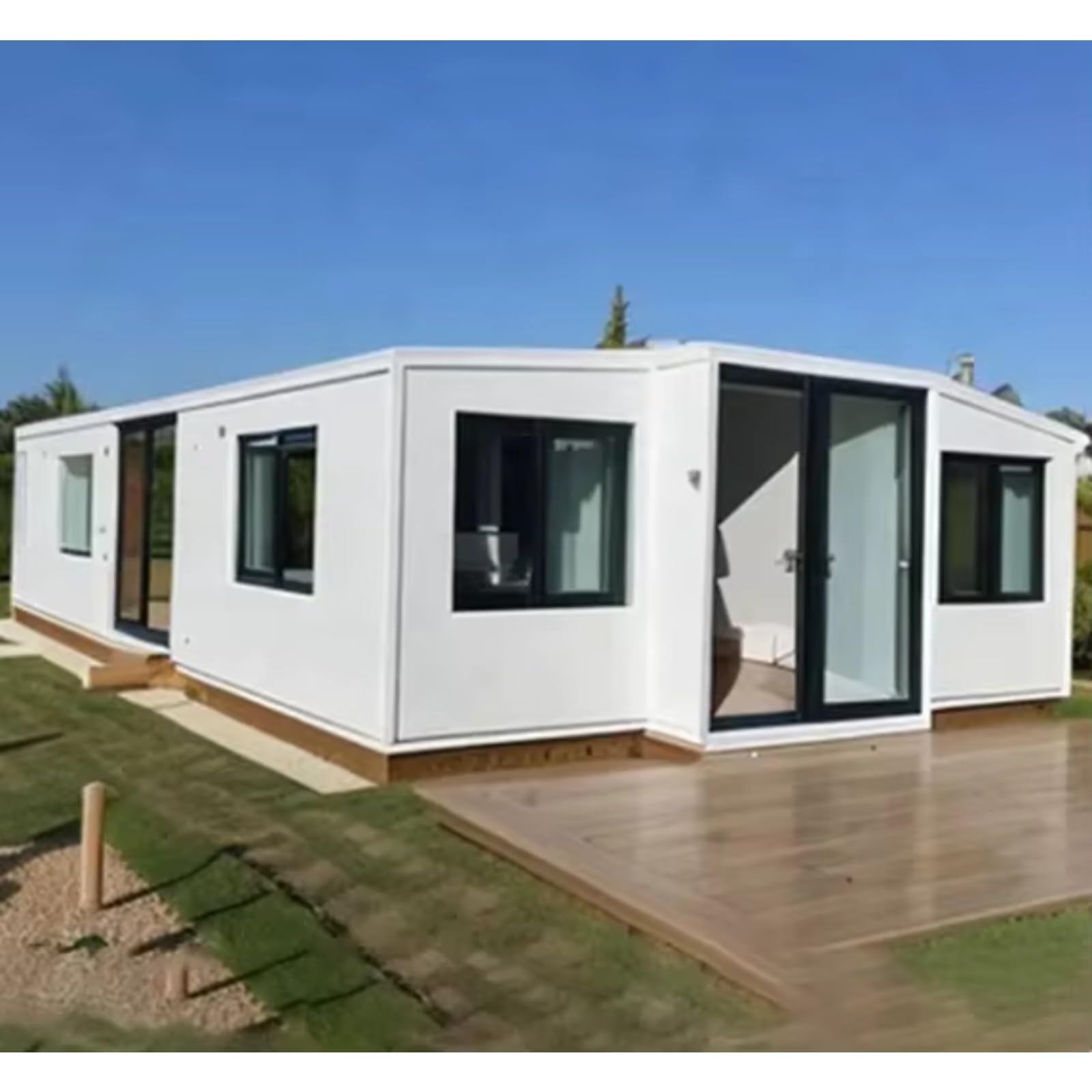 Prefab Modular 2 Bedroom Bathroom Kitchen House Modular Tiny Kit Set Cabin Homes Container House for Sale