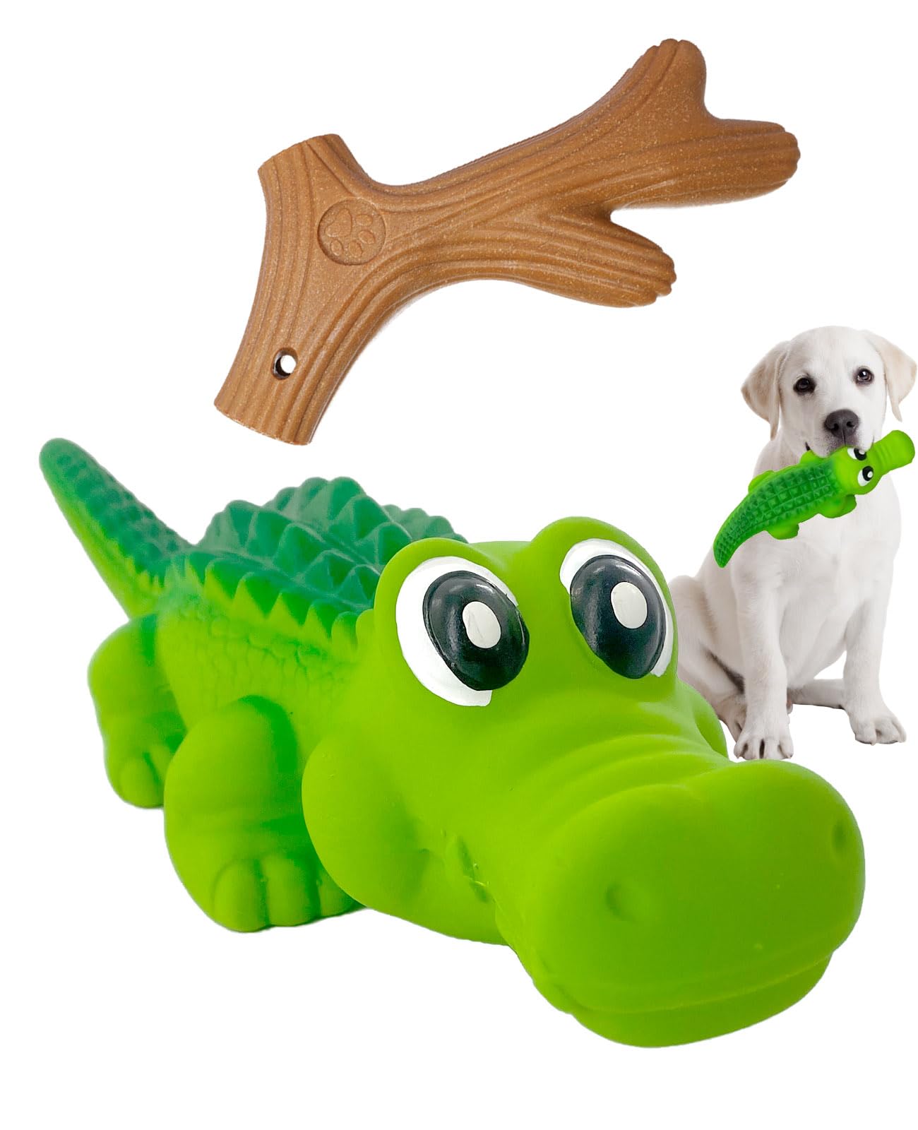 DAJOOEE Squeaky Dog Toys and Indestructible Dog Chew Toys for Aggressive Chewers Puppy Toys for Teething Large Medium Small Dogs