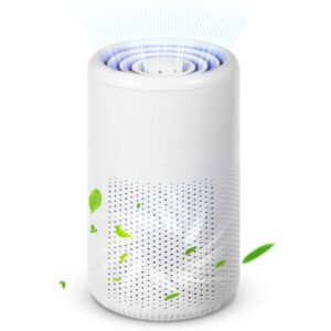 air purifiers hepa air purifier for home with usb cable, 20db quiet air cleaner air filter eliminator for bedroom desktop office living room for pet, pollen, smoke odor pollutants