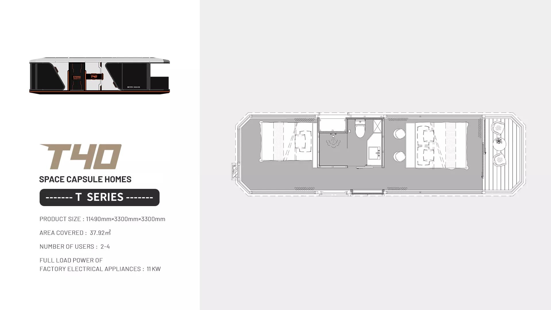 Butterfly Pink Capsule Home Portable Prefabricated Tiny Home 1 Bedroom, 1 Kitchen, 1 Living Room, 1 Rest Room House 11490 L, 3300 W, 3300 H, mm, 37.92 M2, House, Hotel, Villa, She Shed, Camping Home