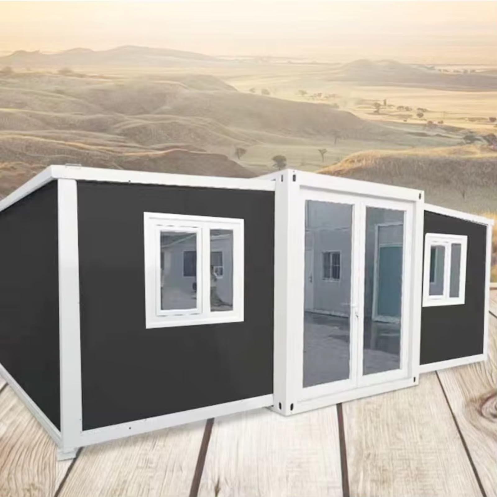 Movable Expandable Shipping Container Frame House 20 Ft and 40 Ft 2 Bedroom Expandable Container Tiny House