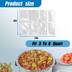 FASOZUKA Slow Cooker Liners 40×Cooking Bags Extra Large Size Disposable Pot Liners, Fit 3QT to 8QT for Slow Cooker Cooking Trays Suitable for Oval & Round Pots 13"x 21", 40 Liners