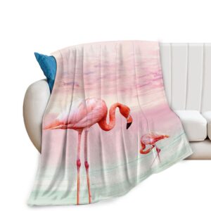 flamingo blanket flamingo gifts for girls boys woman kids flamingo lover throw blankets soft blanket warm fleece flannel plush blankets for bed sofa couch 40"x50"