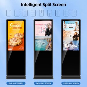 49 Inch Indoor Touch Screen Digital Signage,Floor Standing Digital Signage Displays,Digital Kiosks & Interactive Displays Support HDMI Input,Auto Media Player,Android System,Black ﻿