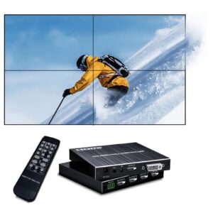 orivision video wall controller, 2x2 hdmi dvi video wall control,108060 input/output with 8 splicing modes 2x2,1x1,2x1,3x1,4x1,1x2,1x3,1x4,180°rotate tv wall processor for big screen tv wall...etc.