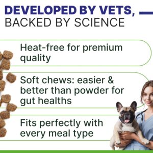 Dog Probiotic Chews for Dogs - Digestive Support w/Enzymes, Probiotics, Prebiotics and Pumpkin - Stool Quality and Consistency - Gas, Constipation, Diarrhea Relief 101ct - Beef Liver