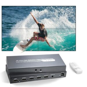 orivision video wall controller, 2x2 hdmi video wall control,4k30 input 108060 output with 8 splicing modes 2x2,1x1,2x1,3x1,4x1,1x2,1x3,1x4, 180° rotate tv wall processor for big screen,mall...etc.