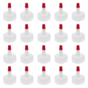 piyanyo red 28/410 plastic tip bottle cap squeeze bottle replacement cap dispensing cap for extruded plastic bottles -20pcs