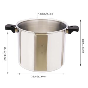 23 Quart Pressure Canner Cooker，Aluminum Pressure Cooker with Gauge Release Valve 22L Large Capacity Stainless Steel Pressure Canner for Family or Commercial Use