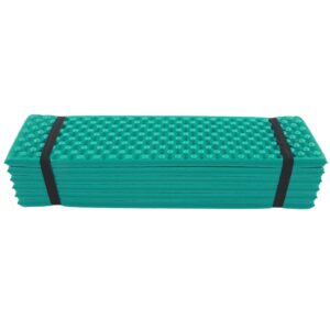 Egg Crate Foam Pad, Foldable Mat Good Elasticity Insulation Black Bottom 2cm Thickness for Outdoor Picnic (Dark Green)