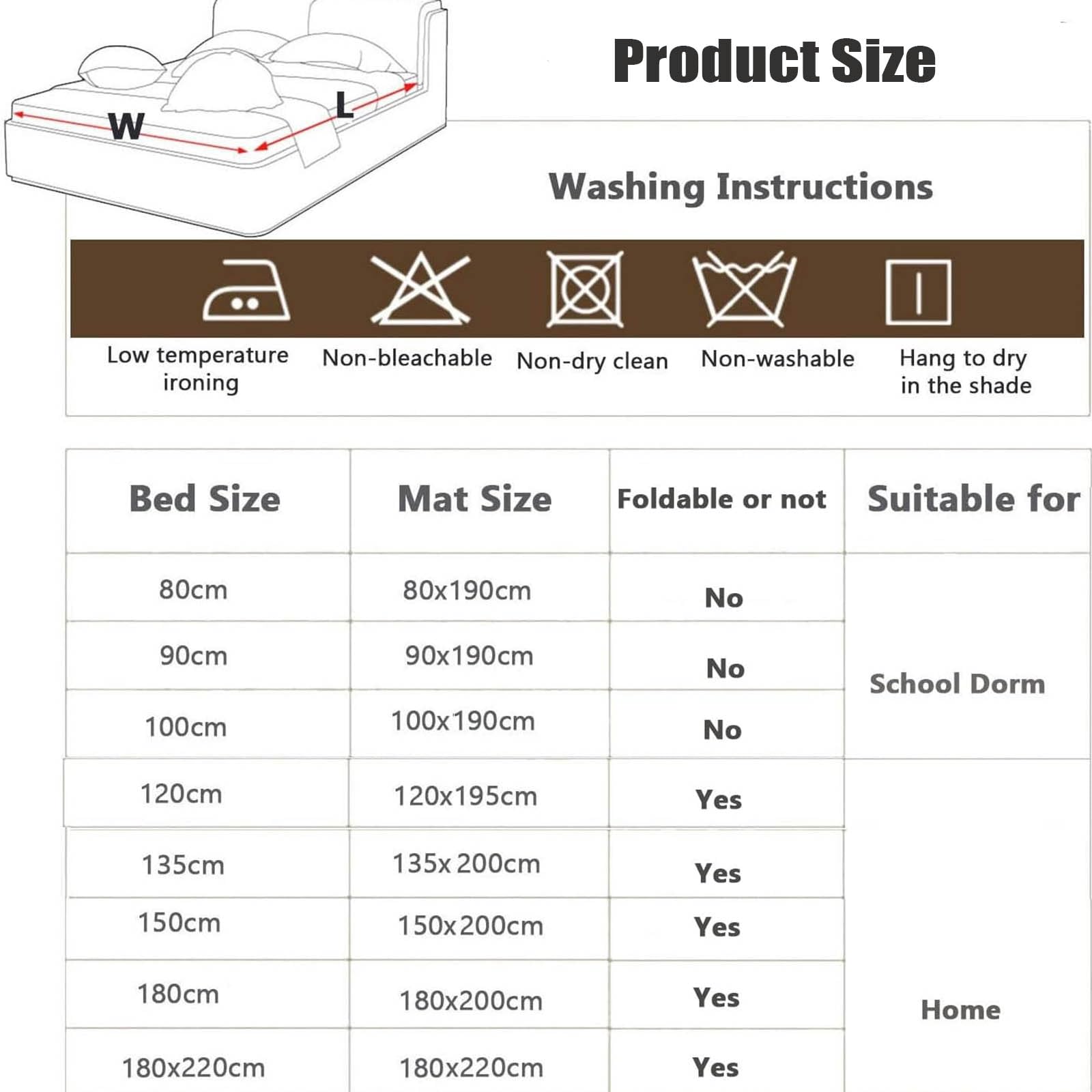 SUZEPER Foldable Summer Sleeping Mat,Double-Sided Bamboo Cooling Mattress Topper,Smooth Breathable Bed Mat Ice Silk Floor Mat for Single Double Bed Bedroom(100x190cm(39x75inch), A)