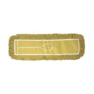 24 Inch Yellow Dust Mop with Wood Handle and 24 Inch Dust Mop Refill Bundle - 2 Mop Sets and 2 Refills