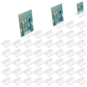 lusofie place card holders plastic table number holders practical card display stand place card holder table card holder for displaying board game picture menu game piece label photo cards, 50 pcs