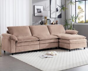 suheww sectional couches for living room, l shaped sofas modern deep seat cloud sofa sectional, oversized cloud couch modular sectional sofa couches for living room