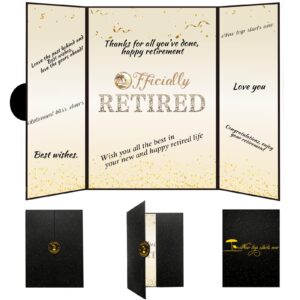 viogtmca black gold retirement party decorations large retirement card signing happy retirement guest book creative retirement card for men women