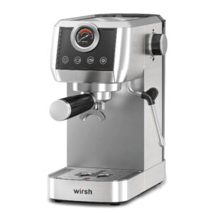 espresso machine,wirsh 20 bar espresso maker,plastic-free,stainless steel expresso coffee machine for espresso/latte/cappuccino, touch screen