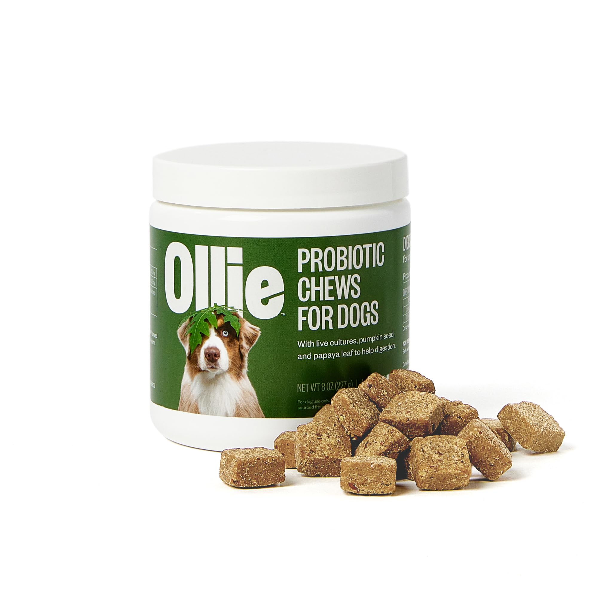 Ollie Belly Rubs Dog Probiotic Chews - Probiotics for Dogs and Ollie Chicken and Apple Recipe Jerky Dog Treats - Dog Jerky Treats All Natural