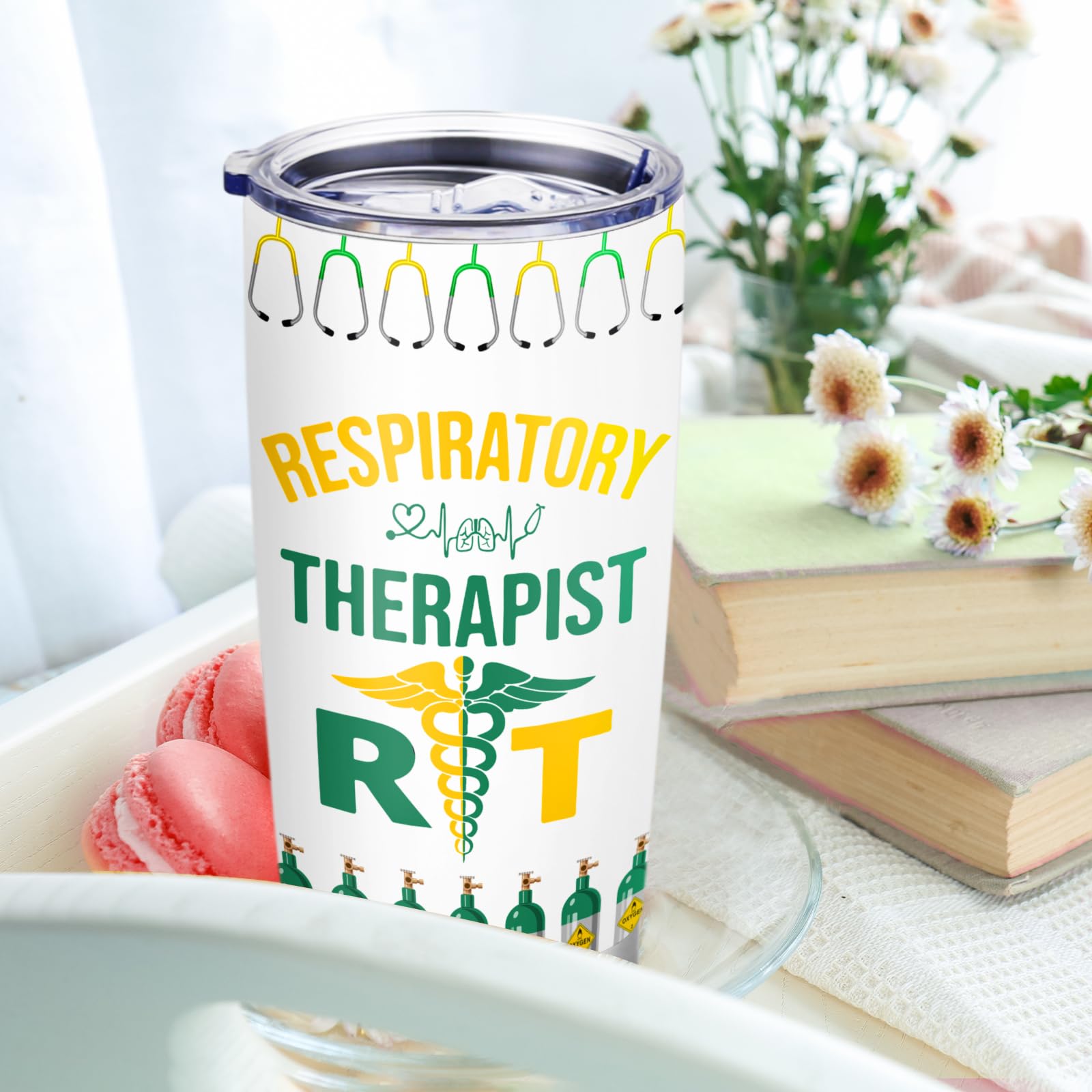 Respiratory Therapist Gifts Tumbler,RT Week Gifts,Therapist Gifts,Gifts for Rt On Respiratory Care Week,Birthday Christmas Appreciation Thank You Gifts for Respiratory Therapist Coffee Tumbler 20oz