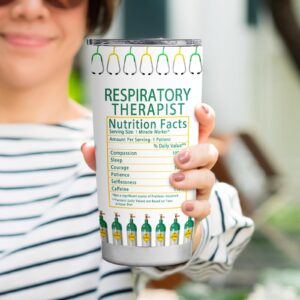 Respiratory Therapist Gifts Tumbler,RT Week Gifts,Therapist Gifts,Gifts for Rt On Respiratory Care Week,Birthday Christmas Appreciation Thank You Gifts for Respiratory Therapist Coffee Tumbler 20oz