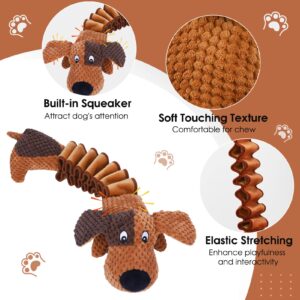 Homounter Squeaky Plush Dog Toys for Large Dogs with Squeaky and Crinkle Paper, Tug of War Pet Toys for Dogs, Interactive Pull Puppy Chew Toys for Small, Medium and Large Dogs