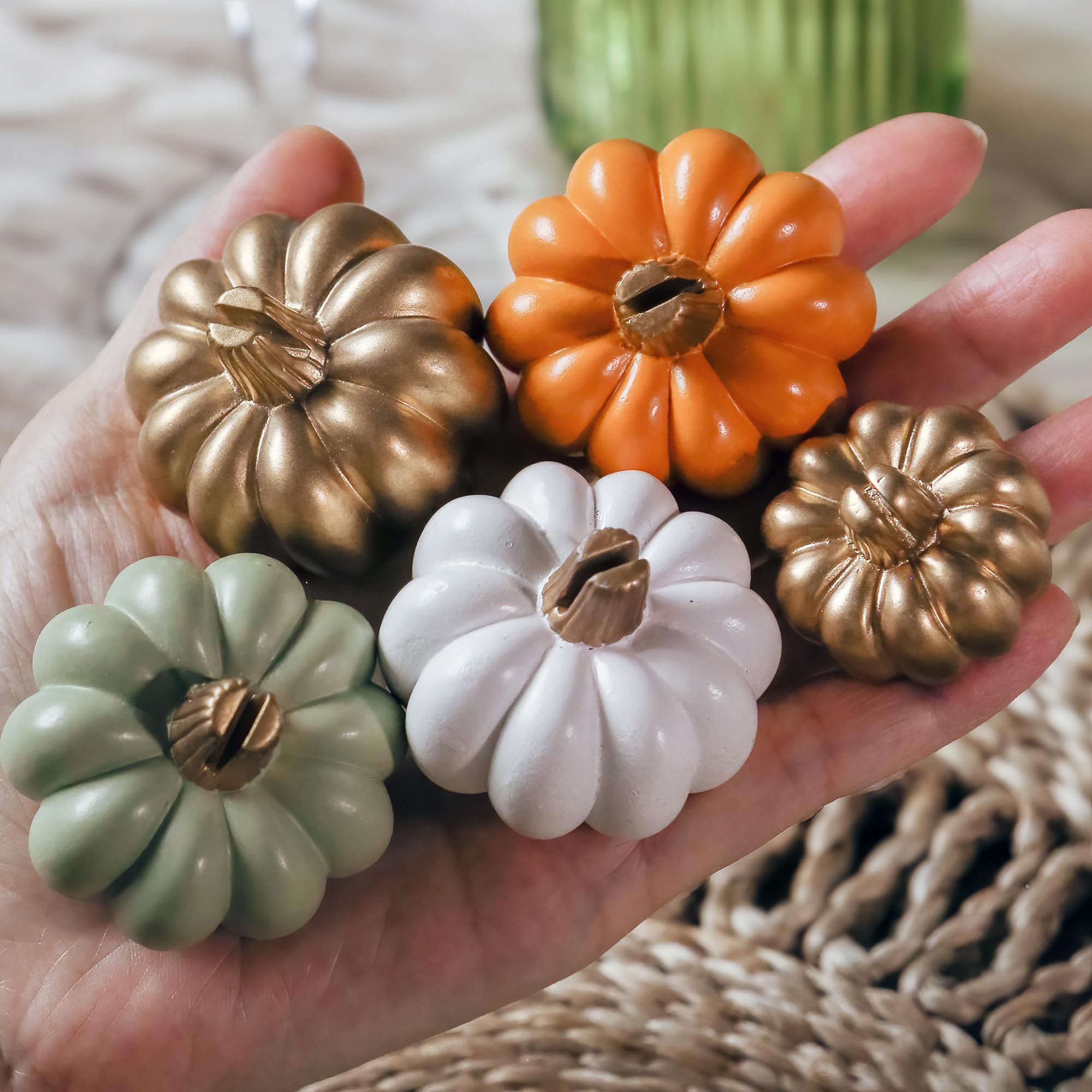 Kate Aspen Fall Decor Mini Orange Pumpkin Place Card Holder (Set of 6), Perfect for Thanksgiving Table Decor, Fall Themed Weddings, Bridal Brunches