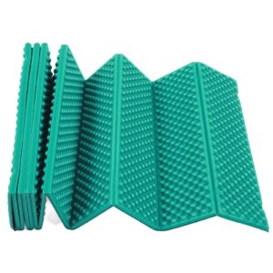 Egg Crate Foam Pad, Foldable Mat Good Elasticity Insulation Black Bottom 2cm Thickness for Outdoor Picnic (Dark Green)