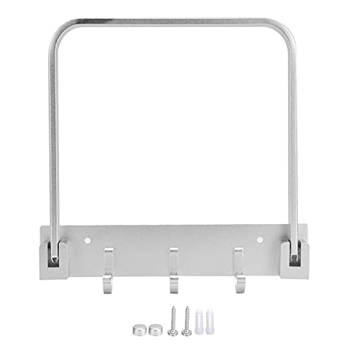 Eurollar Towel Racks for Bathroom, Collapsible Wall Mounted Holder with Row Hooks, Multifunctional Aluminum Alloy Towel Shelf Rack, Space Saving Design, for Bathrooms, Kitchens