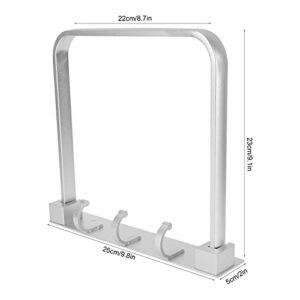 Eurollar Towel Racks for Bathroom, Collapsible Wall Mounted Holder with Row Hooks, Multifunctional Aluminum Alloy Towel Shelf Rack, Space Saving Design, for Bathrooms, Kitchens