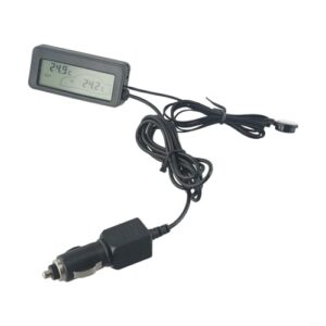 Car Thermometer, Reads Inside & Out Temperature, Celsius and Fahrenheit Conversion, 12v digital backlight LCD car Thermometer