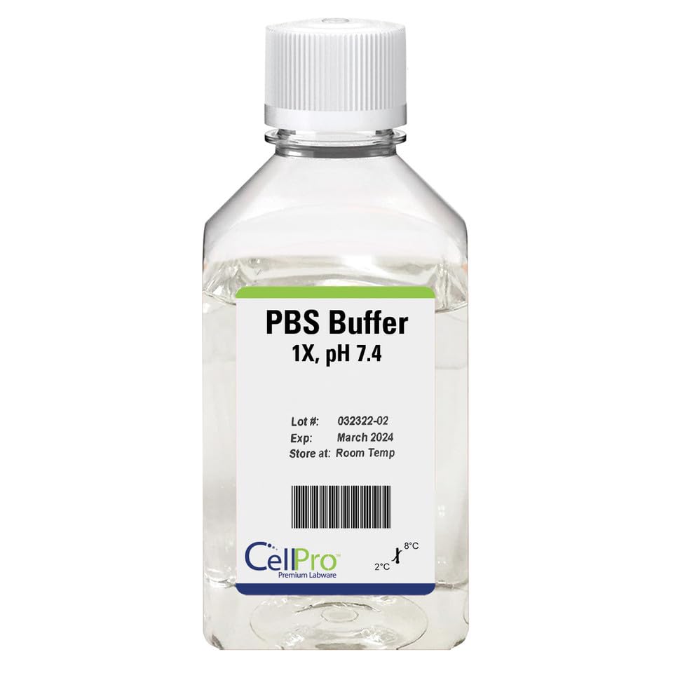 CellPro™ PBS Buffer, 1X, pH 7.4, Calcium & Magnesium-Free, 500mL (Phosphate-Buffered Saline) | Cell Culture Buffer (Single Bottle)