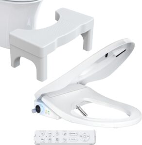 smartwhale electric heated bidet toilet seat elongated with smartwhale toilet stool poop stool