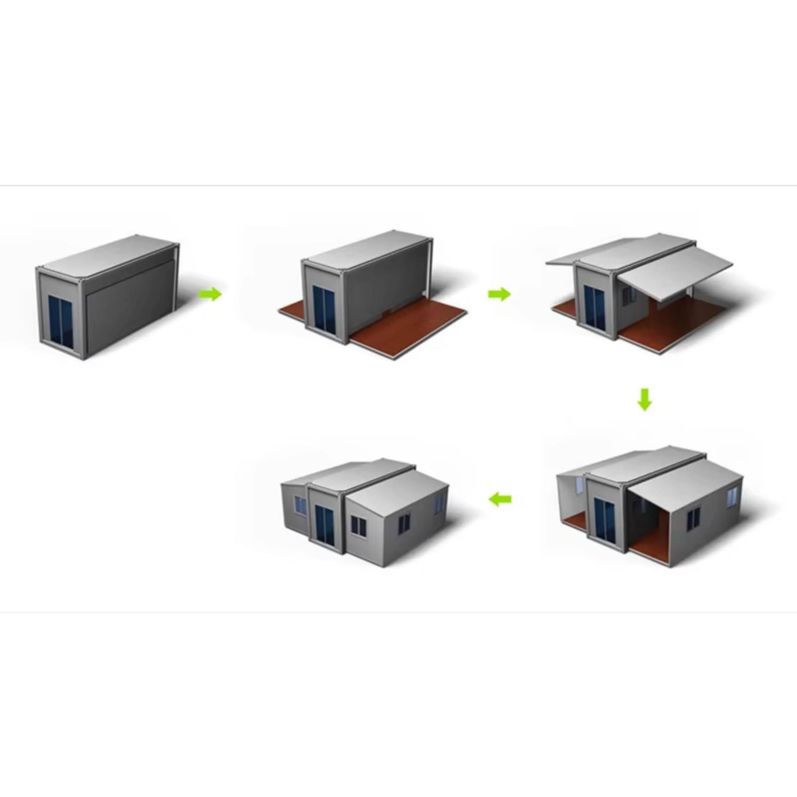 1 2 3 bedrooms pre fabricated Readymade Modular Portable kit prefab Box boxable Garden Office fold Out Container House Home