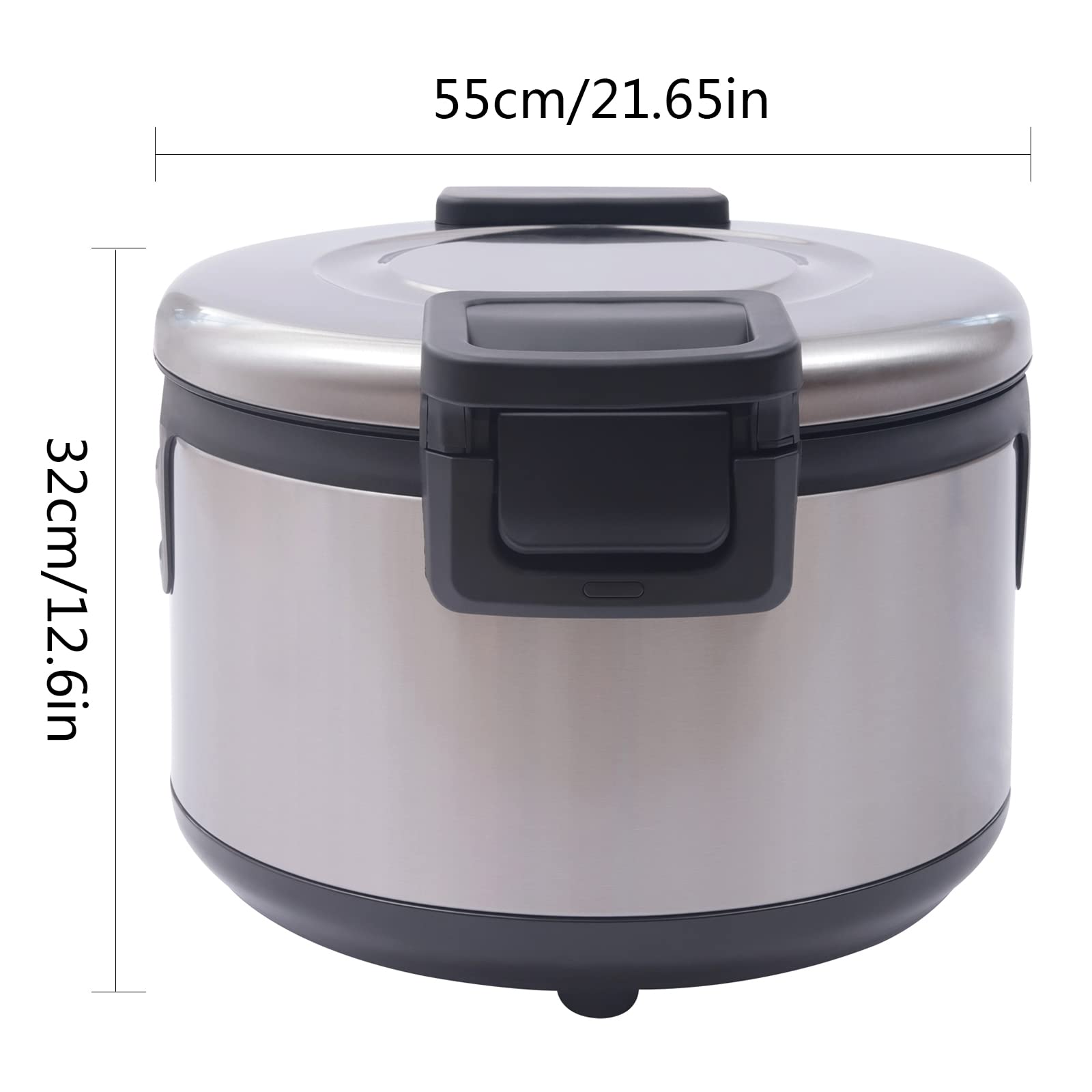 FXEIPOL Commercial Rice Warmer 20QT Electric Rice Warmer 68 ℃ or 72 ℃ Adjustable Temperature Rice Warmer with Handles Industrial Rice Warmer for Restaurants