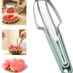 LP&MA-Watermelon Cutter Slicer, 3-in-1 Watermelon Cutter Slicer Tool, Stainless Steel Watermelon Popsicle Cutter Watermelon Fork Slicer Cutter Melon Cutter Watermelon Knife Fruit Cutter