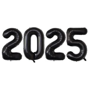 40 inch giant black number 2025 balloon, 2025 new years decorations for 2025 happy new year eve christmas and graduations party supplies