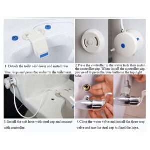 QIXIAMO Bathroom for Smart-Toilet for Seat-Bidet Sprayer-Kit Mechanical Ass Flusher-DIY Intelligent Toilet Flushing-Sanitary