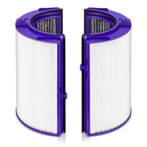 360 combi glass hepa + carbon tp07 tp09 filter for dyson tp04 tp06 tp07 tp09 tp10 air purifying fan, 2-in-1 filter compatible with dyson hp04 hp06 hp07 hp09 hp10 purifying tower fan