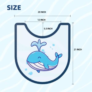 SmartWhale Electric Heated Bidet Toilet Seat Elongated with SmartWhale Bathroom Toilet Rug Mat