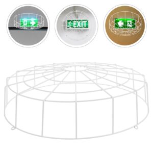 Gadpiparty 1 Set Exit Sign Damage Stopper Metal Wire Guard Exit Sign Damage Cage Wall Mounted Emergency Exit Light Protective Covers for Exit Sign or Emergency Light