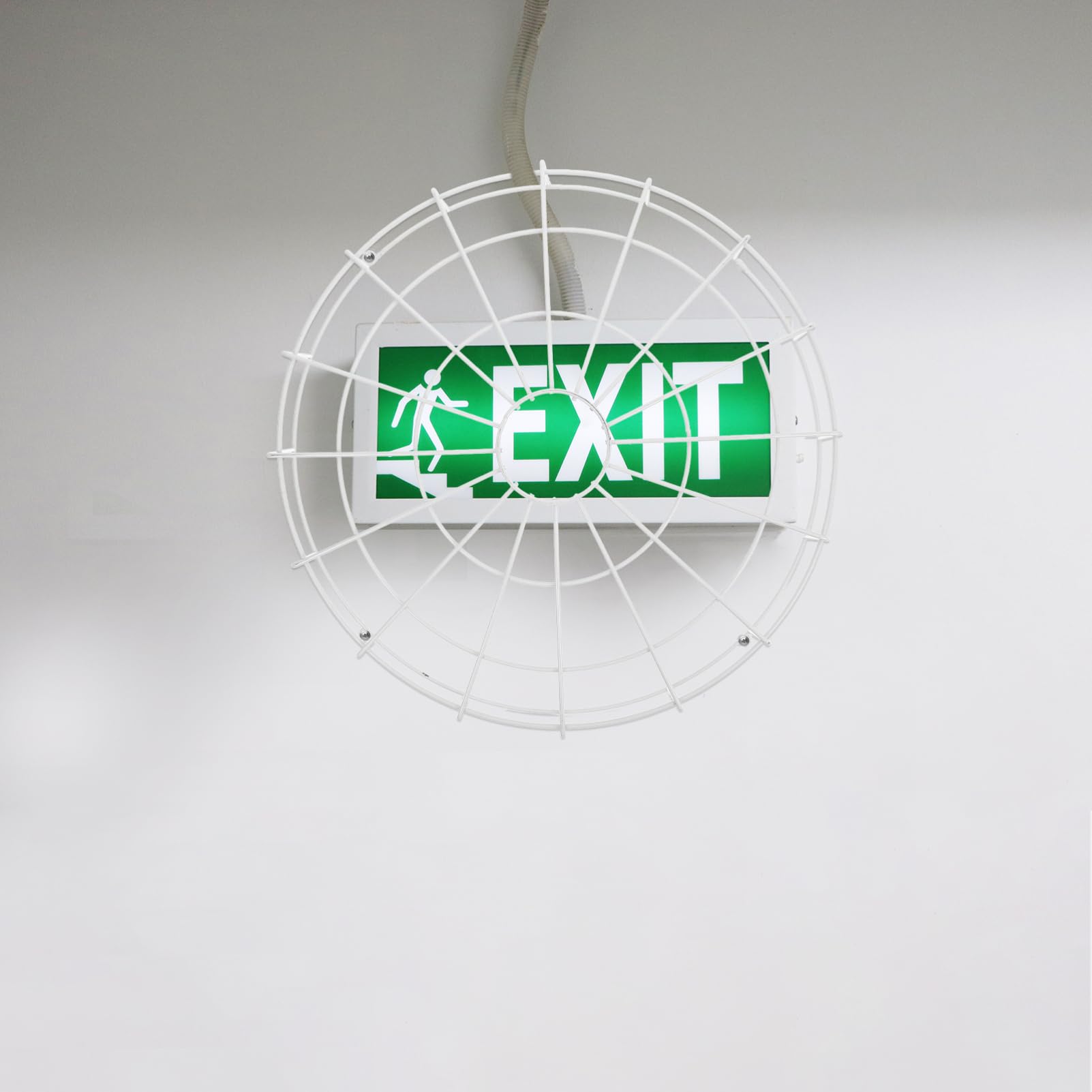 Gadpiparty 1 Set Exit Sign Damage Stopper Metal Wire Guard Exit Sign Damage Cage Wall Mounted Emergency Exit Light Protective Covers for Exit Sign or Emergency Light