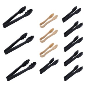 12 pcs plastic tongs for serving food, serving tongs for buffet, tongs for serving food, disposable tongs for serving food, plastic serving tongs, small plastic tongs for catering