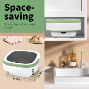 Portable Washing Machine, 13L Upgraded With Spin Basket, Foldable Mini Washer Cleaning for Underwear, Baby Clothes Socks and Small Items, Small Washer for Apartments, Dorm,RV, Travel, Hotel, Laundry