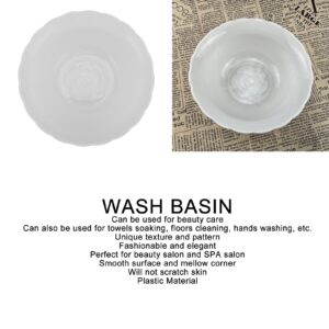 Round Dish Wash Basin，10pcs Beauty Salon Spa Washbasin,Dishpan,Professional Plastic Face Hand Skin Care Wash Basin for Towel Soaking