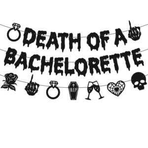 death of a bachelorette banner halloween bachelorette party decoration rip single life banner bride or die backdrop hallow death theme bridal shower engagement wedding party decor