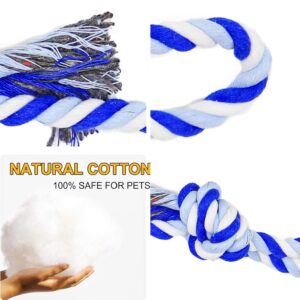 3 Pack Small Dog Rope Toys for Aggressive Chewers, Heavy-Duty Tug of War and Dental Cleaning Chew Toys, Indestructible Cotton Rope for Medium to Large Breeds, Ideal for Boredom & Teething Relief